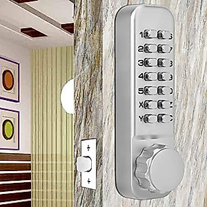 Double Sided Keyless Door Lock Lock Digits Mini Mechanical Lock Door Password Security Lock