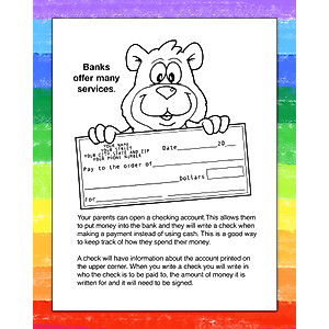 ZOCO - My Favorite Bank - Educational Coloring Books (25 Bulk Pack, with Crayons) - Banking Supplies - Games, Puzzles, Activities - Gifts for Kids