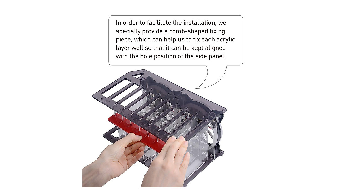 GeeekPi 8-Layer Raspberry Pi Cluster Case with RGB Fan | Cooling ...