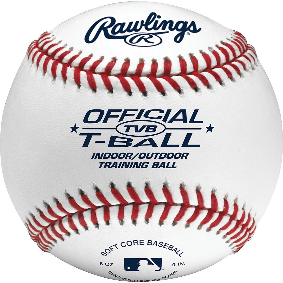 Rawlings Sponge Rubber Center Synthetic Cover Baseballs, Youth T-Ball, (Box of 24 Balls), TVBSW2-24