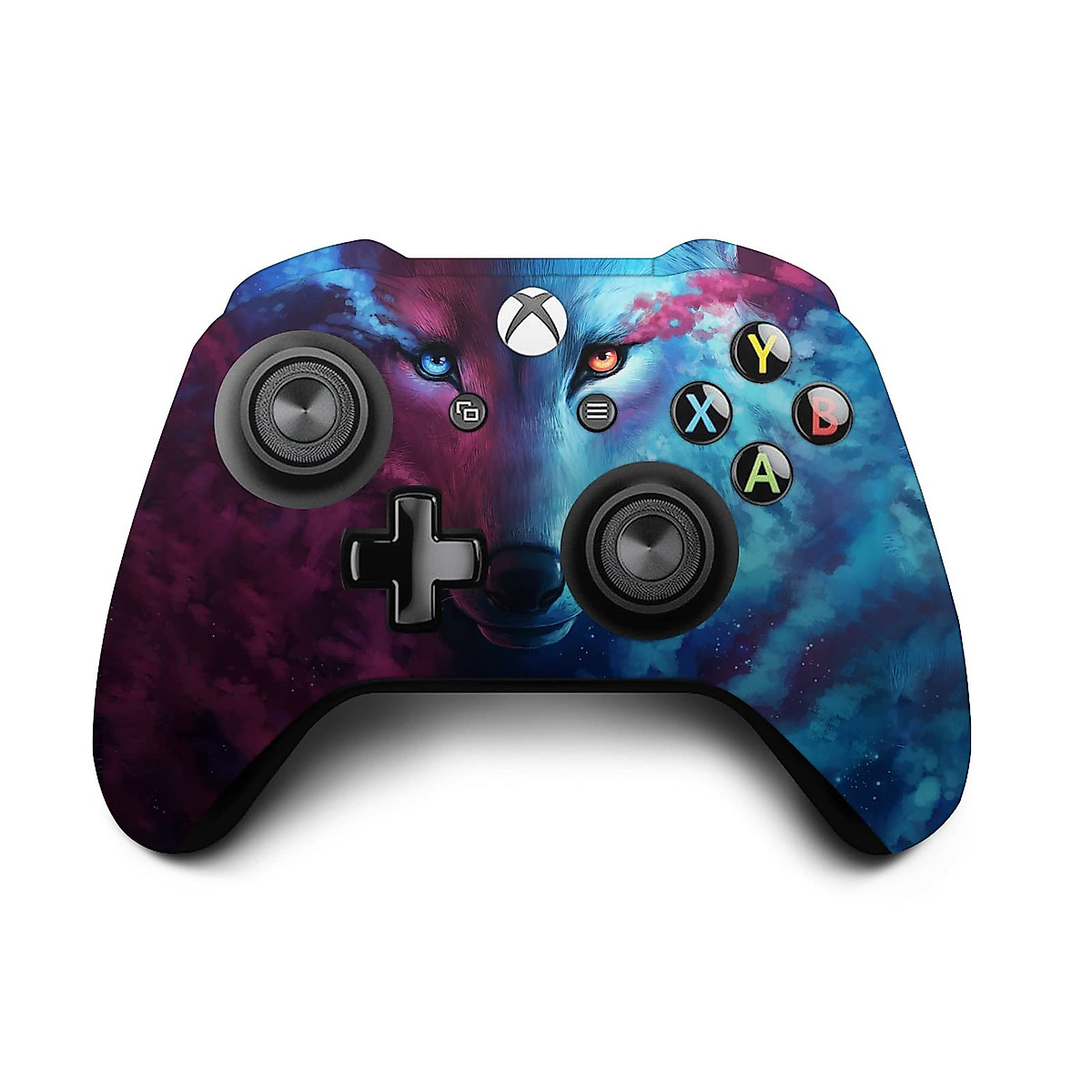 Head Case Designs Officially Licensed Jonas "JoJoesArt" Jödicke Wolf Galaxy Art Mix Vinyl Sticker Gaming Skin Case Cover Compatible With Xbox One X Console and Controller Bundle