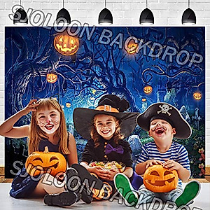 SJOLOON Halloween Backdrops for Photography Halloween Photo Backdrop Halloween Party Decorations Vinyl Background Photography Studio Props 9536(7x5FT)