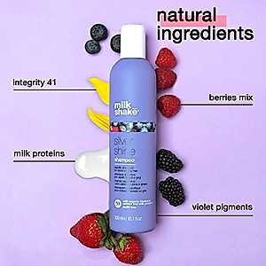 milk_shake Silver Shine Light Purple Shampoo for Blonde Hair - Blonde Toner for Brassy Hair