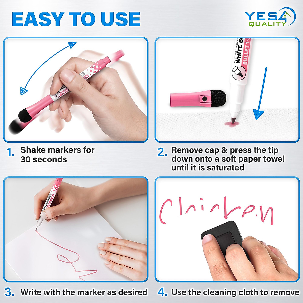 Magnetic Dry Erase Whiteboard Sheet for Fridge 19x13 in - with Stain Resistant Technology - Includes 3 Fine Tip Markers & Big Eraser with Magnets - Refrigerator White Board Planner & Organizer