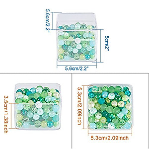 BENECREAT 10 Pack Square High Transparency Plastic Bead Storage Containers Box Drawer Organizers for beauty supplies,Tiny Bead,Jewerlry Findings, and Other Small Items - 2.2x2.2x2 Inches