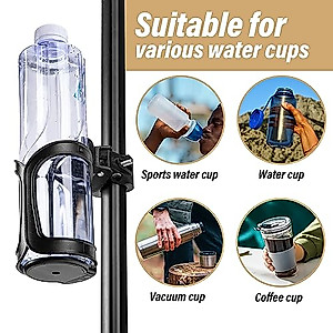 Adnee 6pcs Tree Stand Cup Holder Hunting- Cup Holder for Treestand Hunting -Universal 360 Degrees Rotation Bottle Holder for Hunting Bike Stroller Walker Wheelchair Fishing