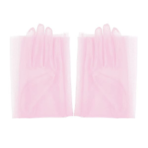 Howriis Women's Long Sheer Tulle Wedding Bridal Gloves Solid Color Elbow Length Opera Party Gloves (Pink, One Size)
