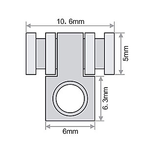 RuiLing 1 Pair Black Electric Guitar Roller String Tree Retainer,Bass String Guides with Screws Electric Guitar Accessories
