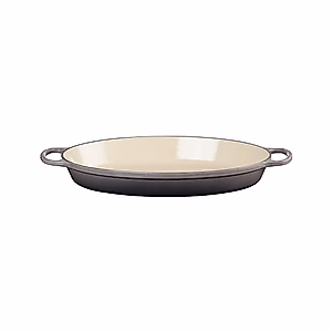 Le Creuset of America Le Creuset Enameled Cast Iron Signature 3QT. Oval Baker-Oyster, 3 Qt. (14.25")