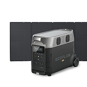 EF ECOFLOW Solar Generator 120V/3.6KWh DELTA Pro with 400W Portable Solar Panel, 23% High Efficiency, 5 AC Outlets, 3600W Portable Power Station for Home Backup Outdoors Camping RV Emergency