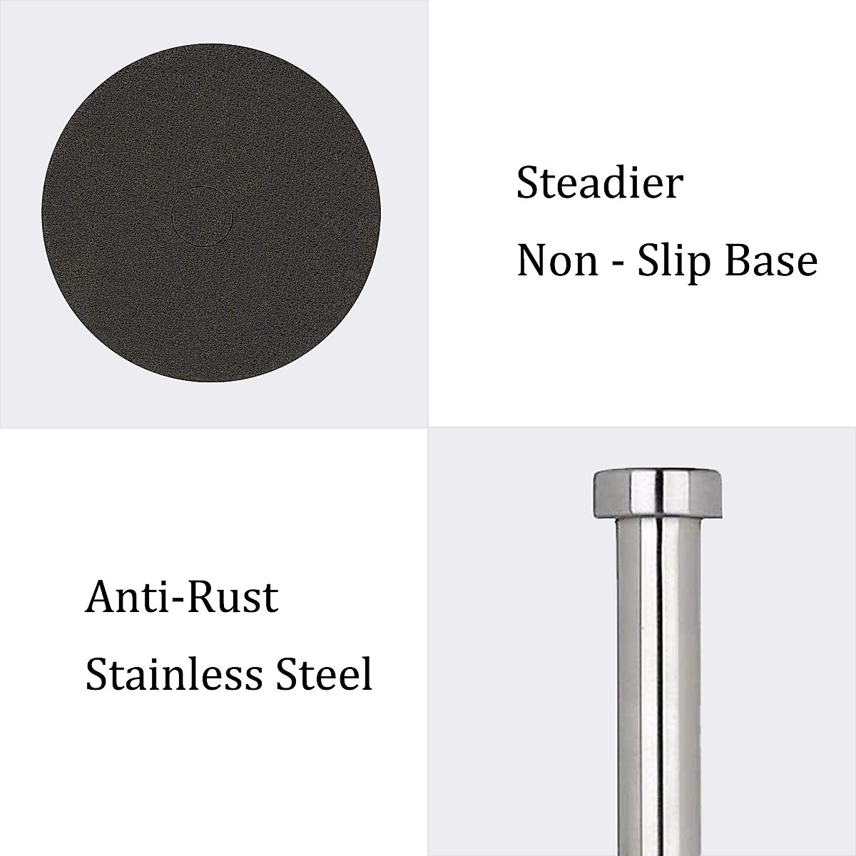 27HZYS Stainless Steel Paper Towel Holder with Base Vertical Design, Paper Towel Holder Countertop, Paper Towel Holder…