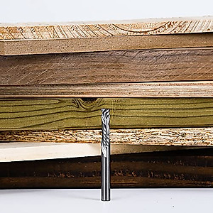 SpeTool Carbide Spiral Router Bits Up&Down Compression Bit 1/4 X 1 inch Cutting Size with 1/4 inch Shank for Woodwork CNC Router Bit Engraving Carving Mortise Groove Tools