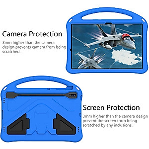 for Samsung Galaxy Tab S9 Plus 12.4" (2023) SM-X810/X816B/X818U Tablet Case for Kids - Durable Lightweight EVA Shockproof Protective Handle Stand Cover for Galaxy Tab S9 Plus 12.4 inch(Blue)