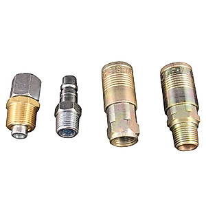 Milton (S-224) G-Style Coupler, Plug and Air hose Reducer Bushing Kit – 5 Pieces