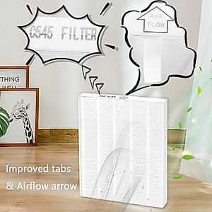 FFsign C545 Replacement Filter S Compatible with Winix C545, for Part number 1712-0096-00, 3 Pack Filter Only