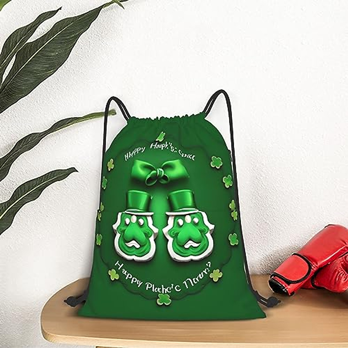 Drawstring Backpack for women,Versatile drawstring bag,Water-Resistant Cinch Bag,Gym sackpack-Happy St. Patrick's Day