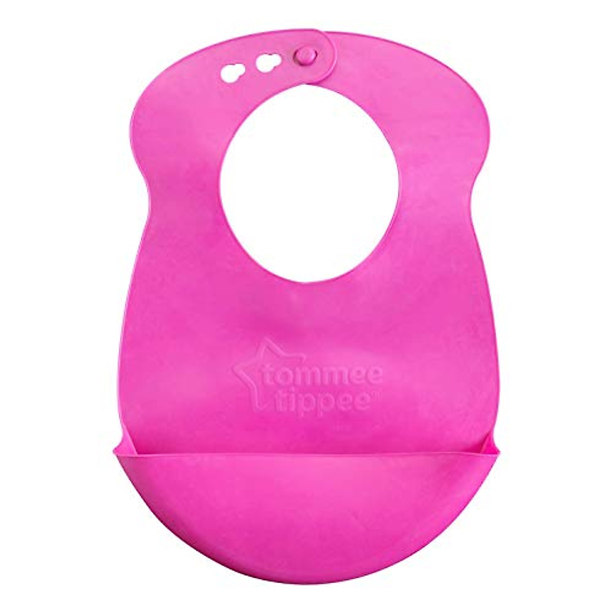 Tommee Tippee Easi-Roll Baby Bib, Crumb & Drip Catcher, Pink & Teal - 7+ Months, 2 Count