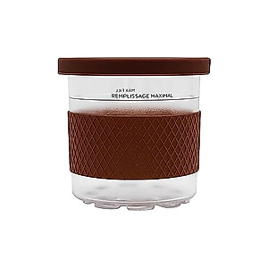 CXQ 6 Pack Replacement Ice Cream Pints with Silicone Lids and Sleeves，Compatible with Ninja Creami Ice Cream Maker, Model: NC301, NC300, NC299AMZ Series. (Blue/Green/Grey/Purpel/Orange/Coffee)