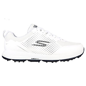 Skechers Women's Go Elite 5 Arch Fit Waterproof Golf Shoe Sneaker, White/Navy Sport, 6