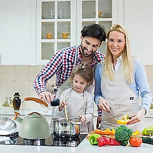 3L Whistling Tea Kettle for Stove Top,Teapot for Stovetop, Wooden Handle for Cool Toch▂20 * 23.5cm/7.78"*9.25"