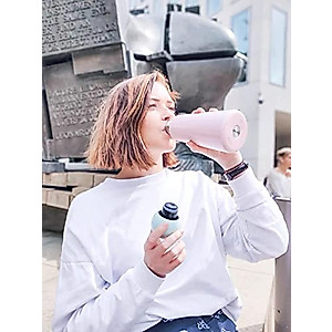 FAFAXOXO 17 oz About 500 ML Stainless Steel Water Bottle - Vacuum Insulated Water Bottle -Hot&cold Drink Metal Water Flask,BPA Free (Blue purple)