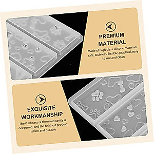 VILLCASE Bookmark Mold Resin Epoxy Bookmark Chocolate Fondant Bookmark Casting Molds Rectangular Bookmark DIY Gift Tag Jewelry Tags DIY Craft Making Trays Crafts Student Crystal Silica Gel