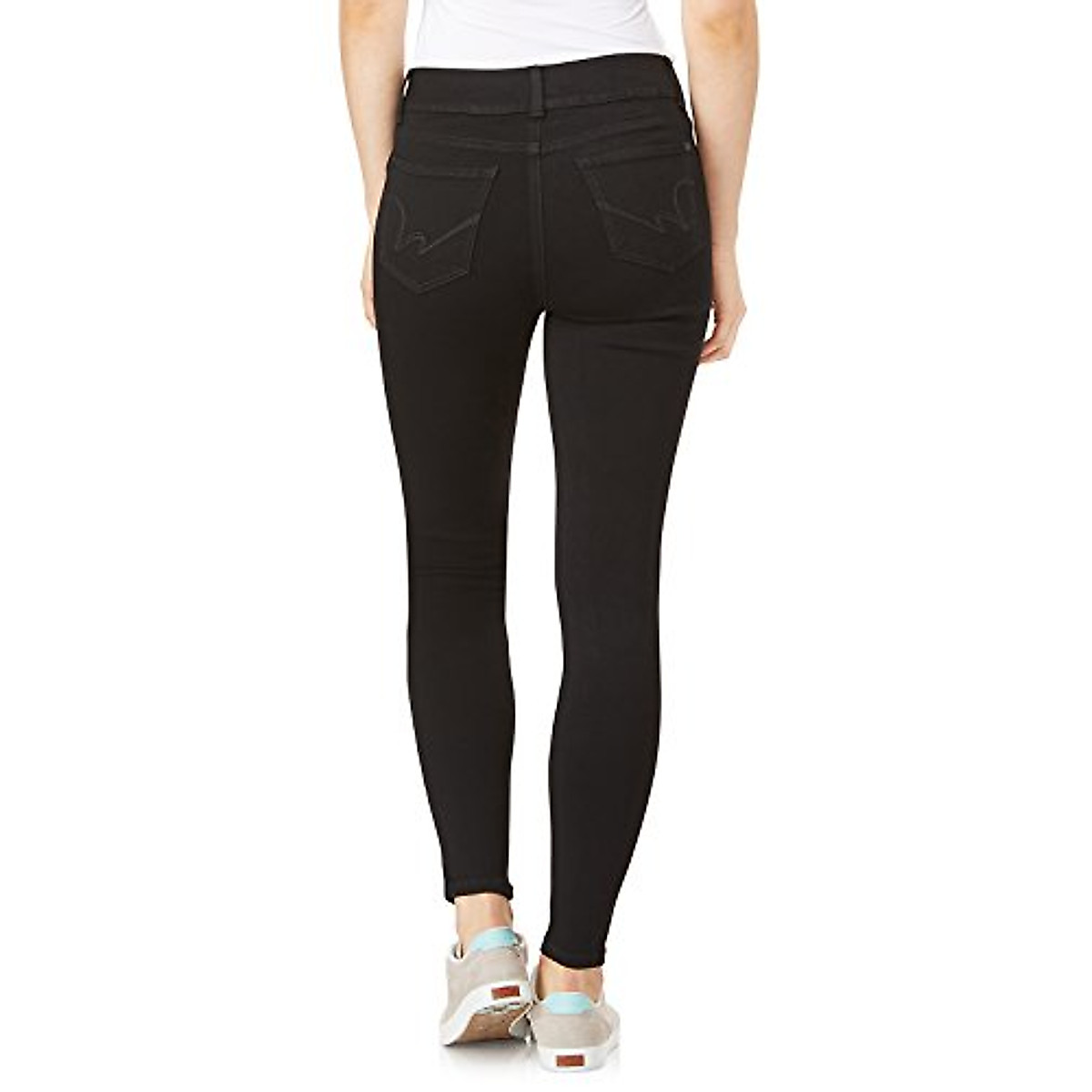 WallFlower Women's Ultra Skinny Mid-Rise Insta Soft Juniors Jeans (Standard and Plus), Black, 13