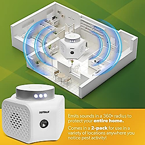 Pestzilla Ultrasonic Pest Repeller – Humane Mouse Repellent & Rat Deterrent - Ultrasound Impluse and LED Strobe Lights – Perfect for Squirrel Repellent Household Pests Repeller & Mice Repellant