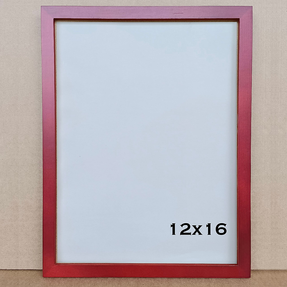 ZXT-parts 12x16 Picture Frame Red. Solid Wood, 2 Acrylic Panels (not Glass), 1 Piece of Copper Paper (Black and White), can Display Works of Art, Photos, etc. Wall hanging.1 Pack.