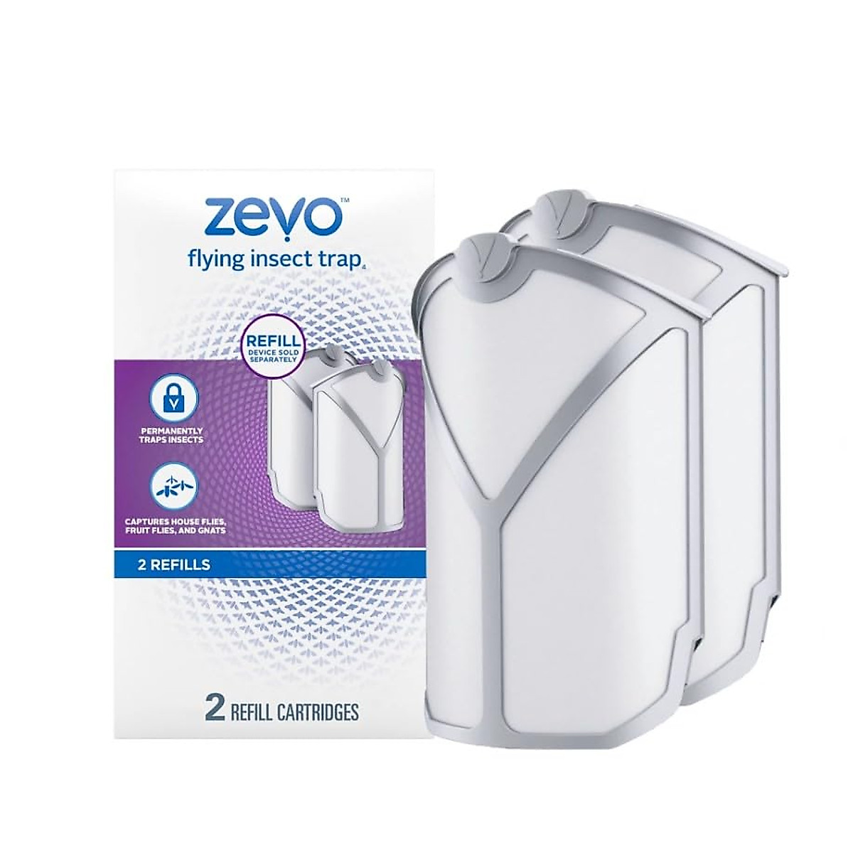 zєνσ Flying Insect Trap Refill Cartridges - 2 Count (Pack of 2)