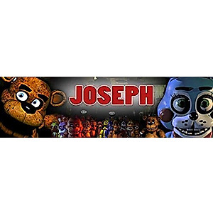 Five Nights at Freddy's - Personalized Birthday Name Poster with Custom Name On it, Border Mat and Frame Options