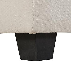 P PURLOVE Sectional Sofa, Large Modular Sectional Sofa, Convertible Couch with Reversible Chaise for Living Room with Plastic Legs (Beige)