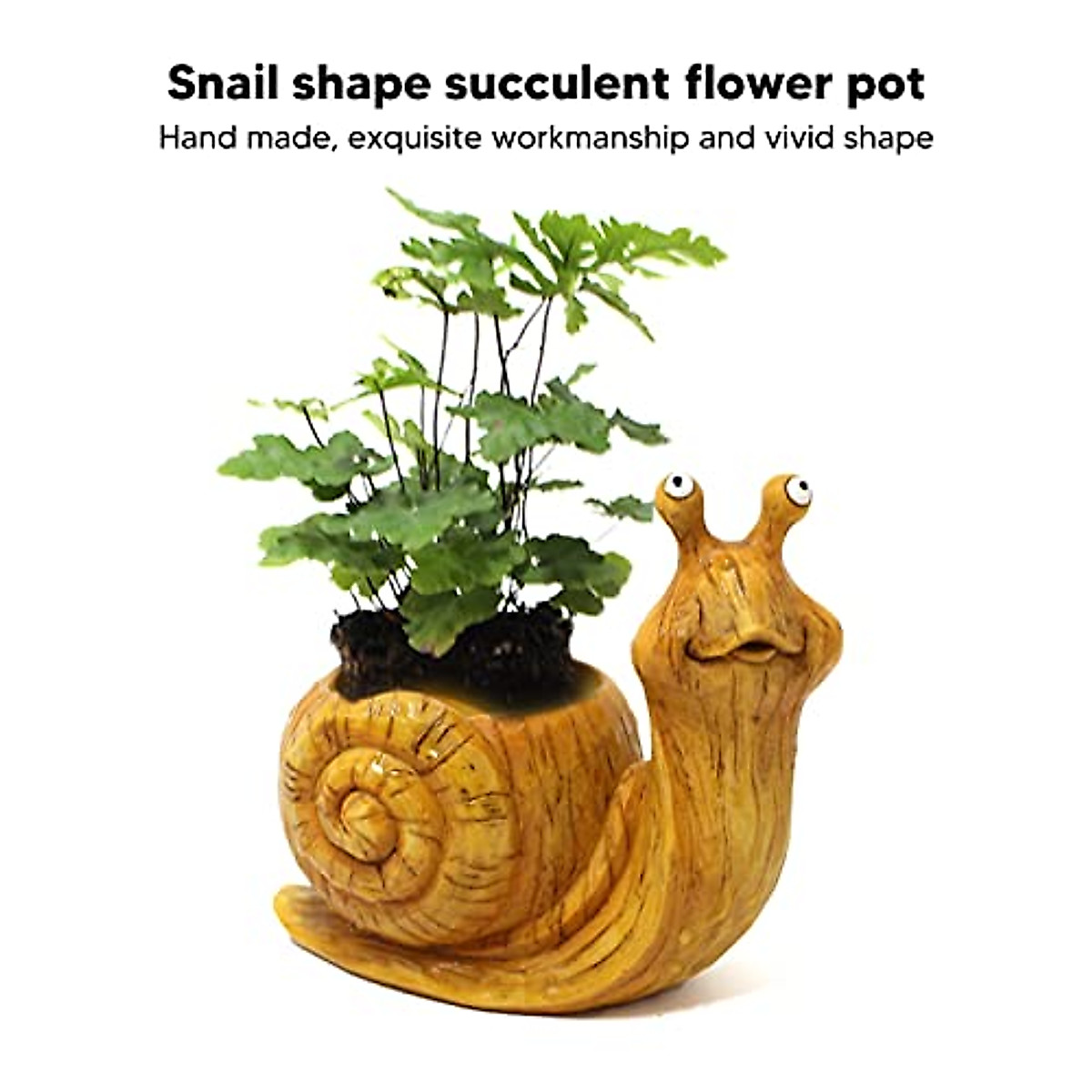Small Snail Succulent Flower Pots Mini Plant Containers Cute Resin Snail Animal Shaped Flower Pot Succulent Planter Vintage Cactus Plant Pot for Bonsai Cactus Home Office Desktop Ornaments