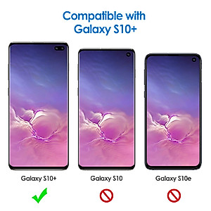 JETech Slim Fit Case for Samsung Galaxy S10 Plus S10+, Thin Phone Cover with Shock-Absorption and Carbon Fiber Design (Black)