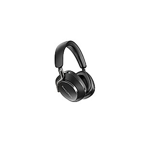 Bowers & Wilkins Px8 Over-Ear Wireless Headphones, Advanced Active Noise Cancellation, Compatible with B&W Android/iOS Music App, Premium Design, Offers 7-Hour Playback on 15-Min Quick Charge, Black