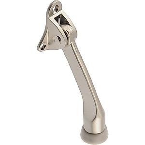 Hillman 853437 4" Kickdown Door Stop- Satin Nickel 1-Pack