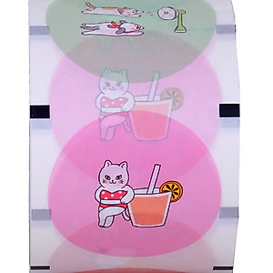 JIAWANSHUN Tea Cup Sealer Film Roll Cup Sealing Film Paper Sealing Film 1600pcs per Roll for Plastic and Paper Cup 90-105mm (3.5"- 4")