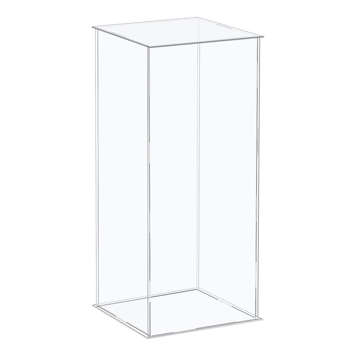 MECCANIXITY Acrylic Display Case Plastic Box Cube Storage Box Clear Assemble Showcase 8.3x6.3x16.1 Inch for Collectibles