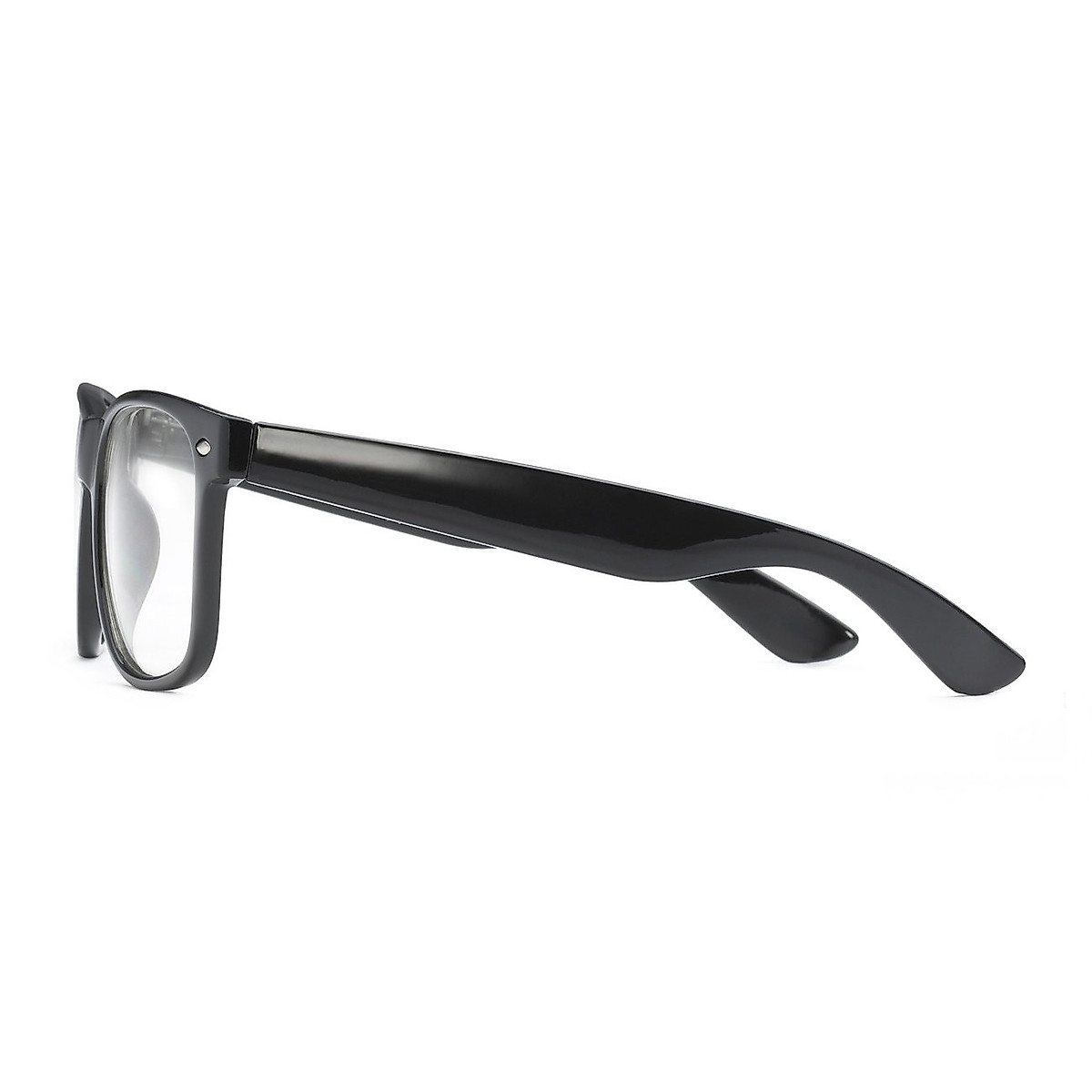 MODA Retro Nerd Geek Oversized Black Framed Spring Temple Clear Lens Eye Glasses