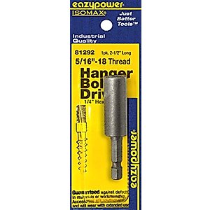 Eazypower 81292 5/16" -18 Thread Hanger Bolt Driver (1 Pack)