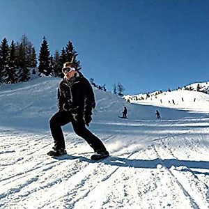 EXUAN Mini Ski Skates - Outdoor Adjustable ski Shoes Hiking Snowshoes Snow Shoes Ski Skates for Men and Women,Lightweight Snowshoes,Ski Equipment（Black and White） (Color : Large)