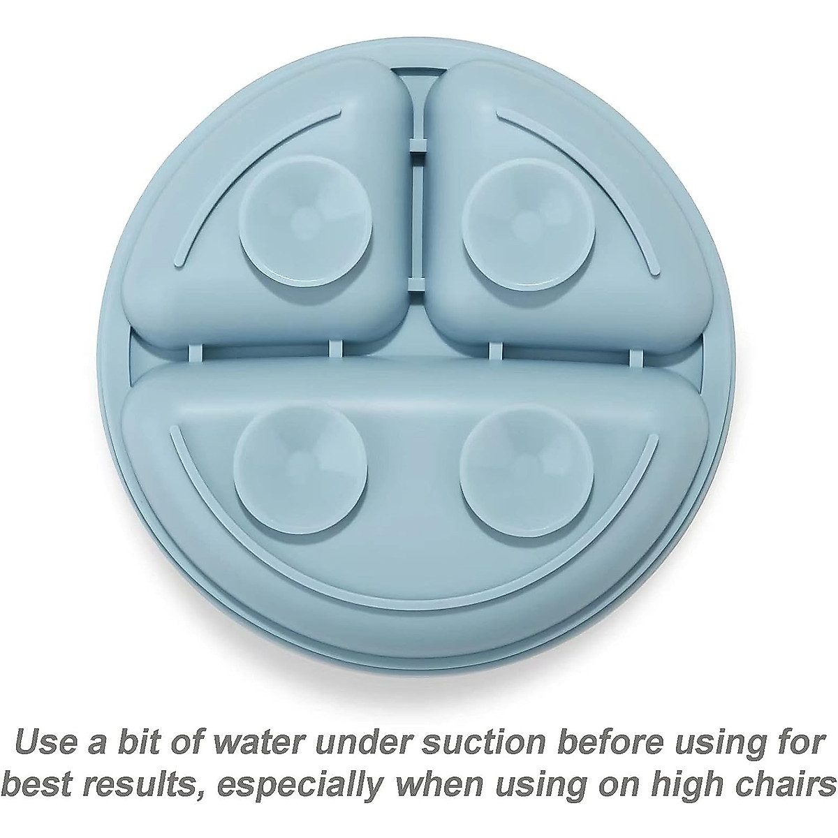 PandaEar Silicone Baby Feeding Set | 9PCS Baby Led Weaning Supplies Self Feeding Utensils | Divided Suction Plate Bowl Bibs Sippy Cup with Baby Snack Container Spoons Forks (Blue)