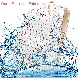 School Backpack Teen Girls Kids Lightweight College Waterproof School Laptop Casual Backpack (Floral)