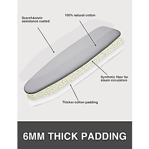SUNKLOOF Extra Thick Ironing Board Cover and Pad, Resist Scorching and Staining, 15x54 Reflective Silicone Iron Board Cover With Padding, Elastic Edges, 4 Fasteners, Large Protective Scorch Mesh Cloth