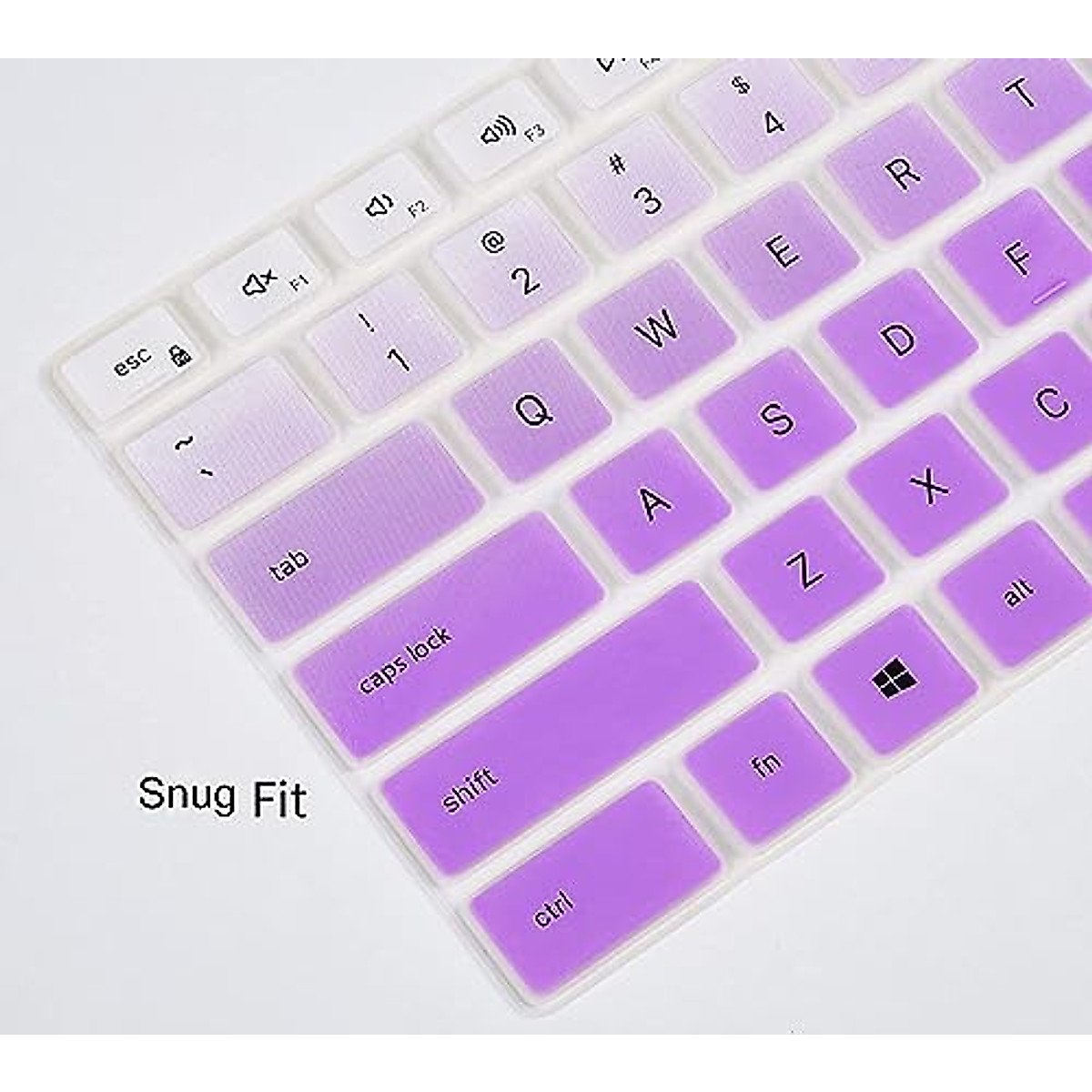 Keyboard Cover for 16" Dell Inspiron 16 5630 5620 5625 7620 7630, Dell Latitude 3320 3420 14", Dell Inspiron 14 5430 5410 5415 5418 5420 5425 7415 7420 7425 7430, Inspiron 13 5310 5320,Ombre Purple