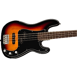 Fender Squier Affinity Precision Bass PJ - 3-Color Sunburst Bundle with Rumble 15 Amplifier, Instrument Cable, Gig Bag, Tuner, Strap, and Austin Bazaar Instructional DVD
