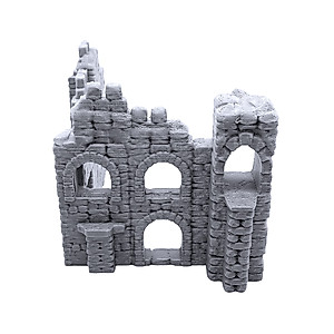 EnderToys Battle Ruined Walls, Terrain Scenery for Tabletop 28mm Miniatures Wargame, 3D Printed and Paintable