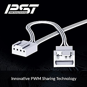 ARCTIC P12 PWM PST - PC Fan, 120mm Case Fan with PWM Sharing Technology (PST), Pressure-optimised, Quiet Motor, Computer, Fan Speed: 200–1800 RPM (0 RPM <5%) - White