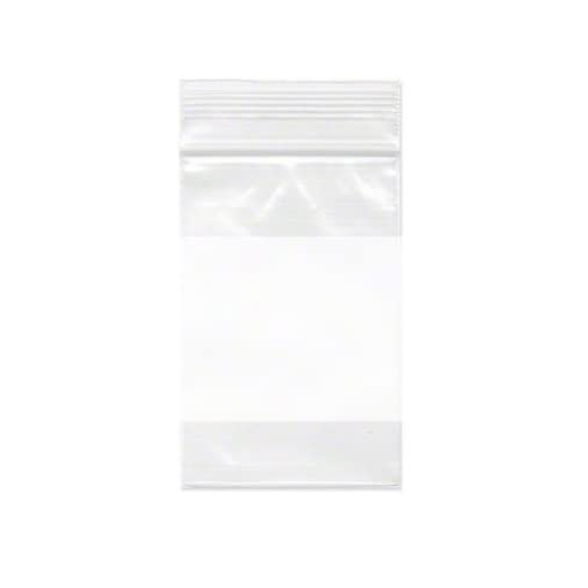 Dazzling Displays 100-Pack 2 Mil Clear Resealable Poly Bags with White Block (2 x 3 Inch)