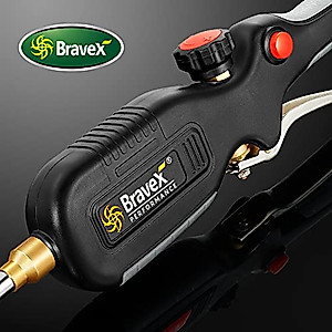Propane Torch Weed Burner - Automatic Ignition System (Electronic Pulse Push Button) Propane Weed Torch Kit (CSA Certified) with 10ft Long Hose, Max Output 800,000 BTU, Fits for 5-100lb Propane Tank